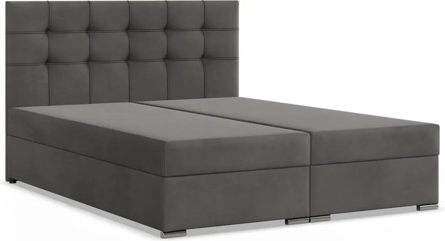 AGroup Kontinentální čalouněná postel ELDA (180 x 200 cm) Barva látky Trinity: Šedá (Trinity 2314)
