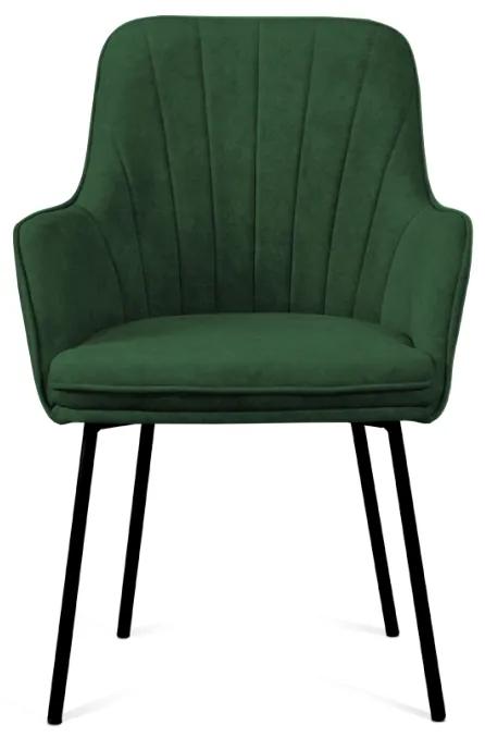 DOLMAR SEDAČKY Jídelní židle - KR-8, různé tkaniny a barvy na výběr Čalounění: tmavě zelená (Uttario Velvet 2969)