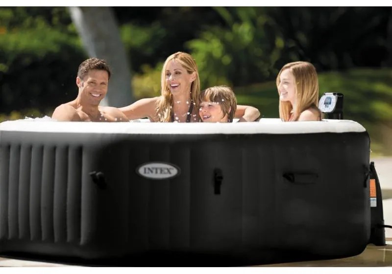 Marimex | Vířivý bazén Pure Spa - Jet & Bubble Deluxe HWS 4 + Solární sprcha UNO 35 l hliníková s LED světlem | 19900164