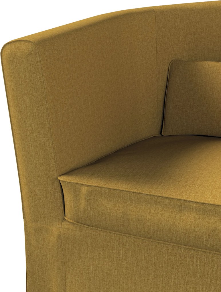 Potah na křeslo IKEA Ektorp Tullsta barva žlutá látka pletený vzor
