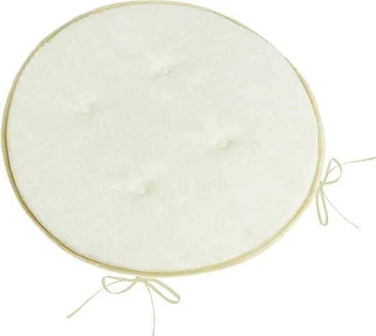 Bellatex Sedák LADA kulatý hladký průměr 40 cm Smetanová