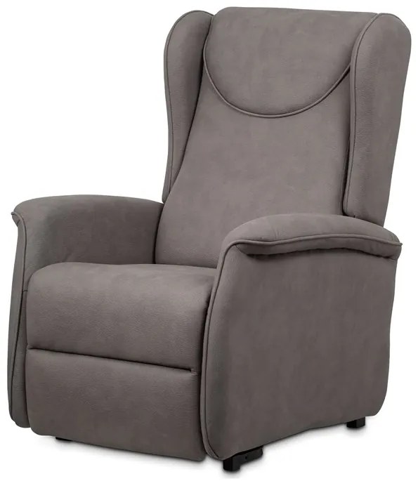 Polohovací křeslo, elektrické kabelové ovládání, šedá, látka, TV-1192 GREY2 Barva: šedá