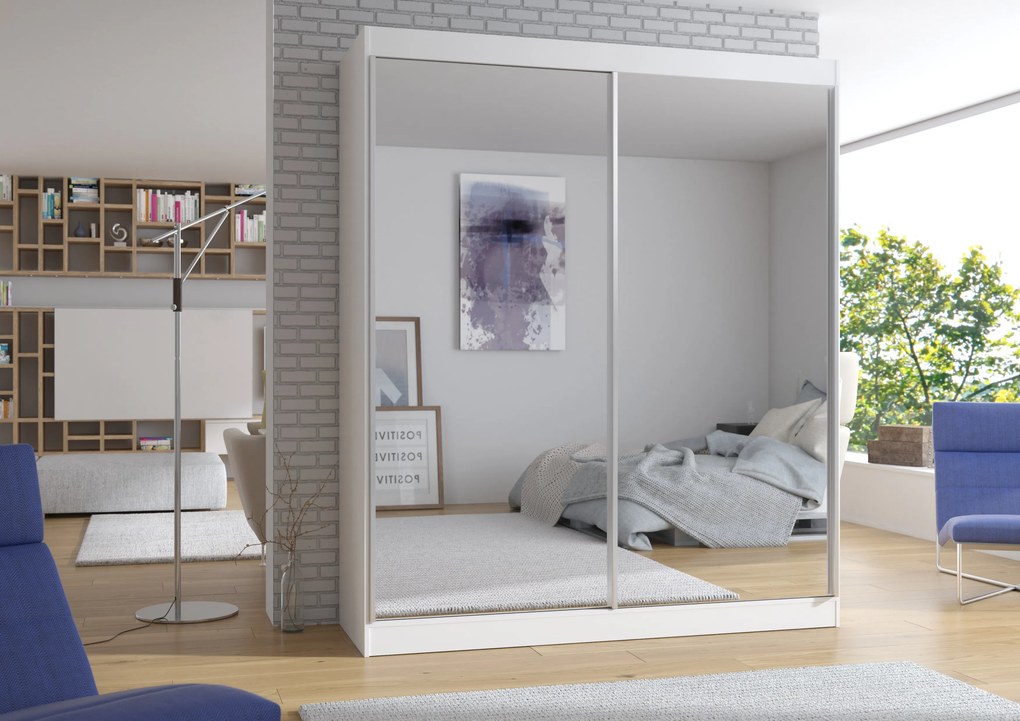 ADRK Furniture Posuvná skříň s zrcadlem MORGAN 180 ADRK-SW-MOR-W-180