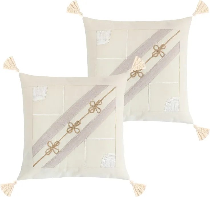 Bellatex Povláček PERU SET 2ks Béžová 40x40 cm