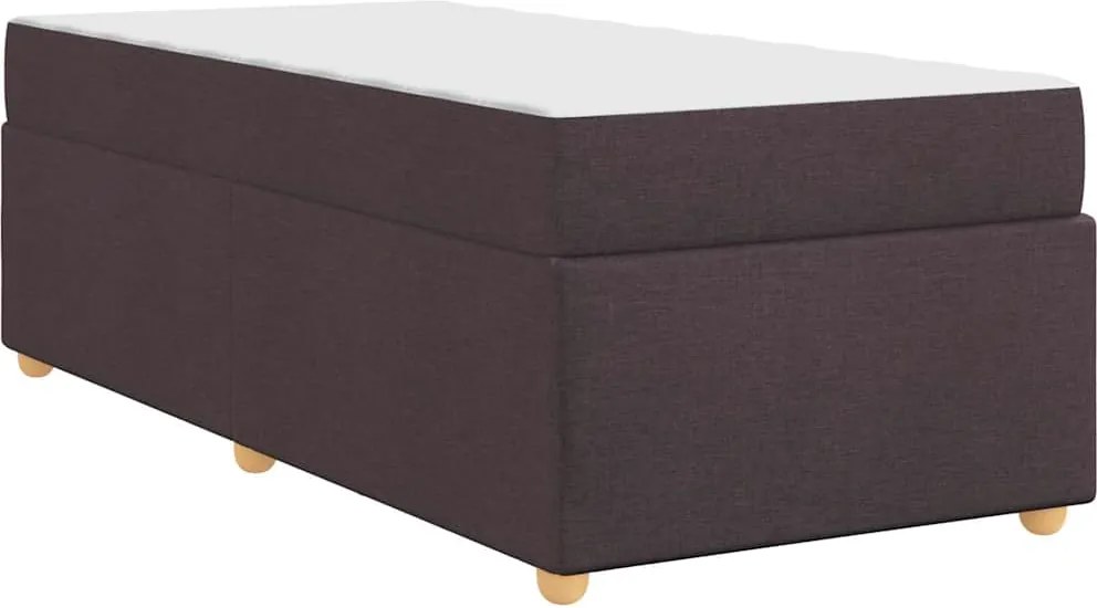 Rám postele s matrací Tmavě hnědá 90 x 190 cm textil 3399324