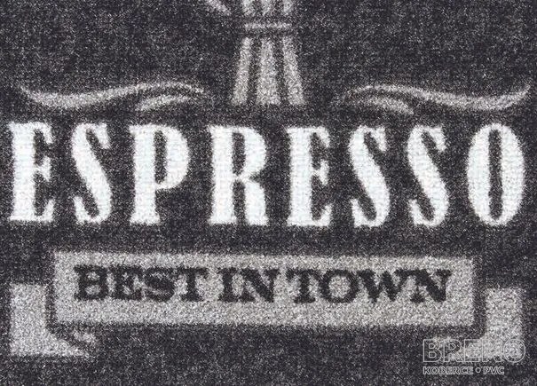 Breno Kusový koberec COFFEE PATTERN 95, 67x180 cm, Černá/Vícebarevné