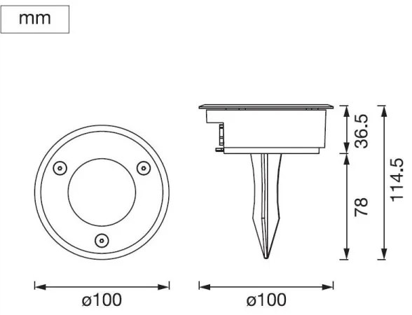Ledvance - LED Venkovní lampa SPIKE LED/1W/12V IP44