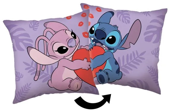 Jerry Fabrics Polštářek Lilo a Stitch Kiss 40x40 cm