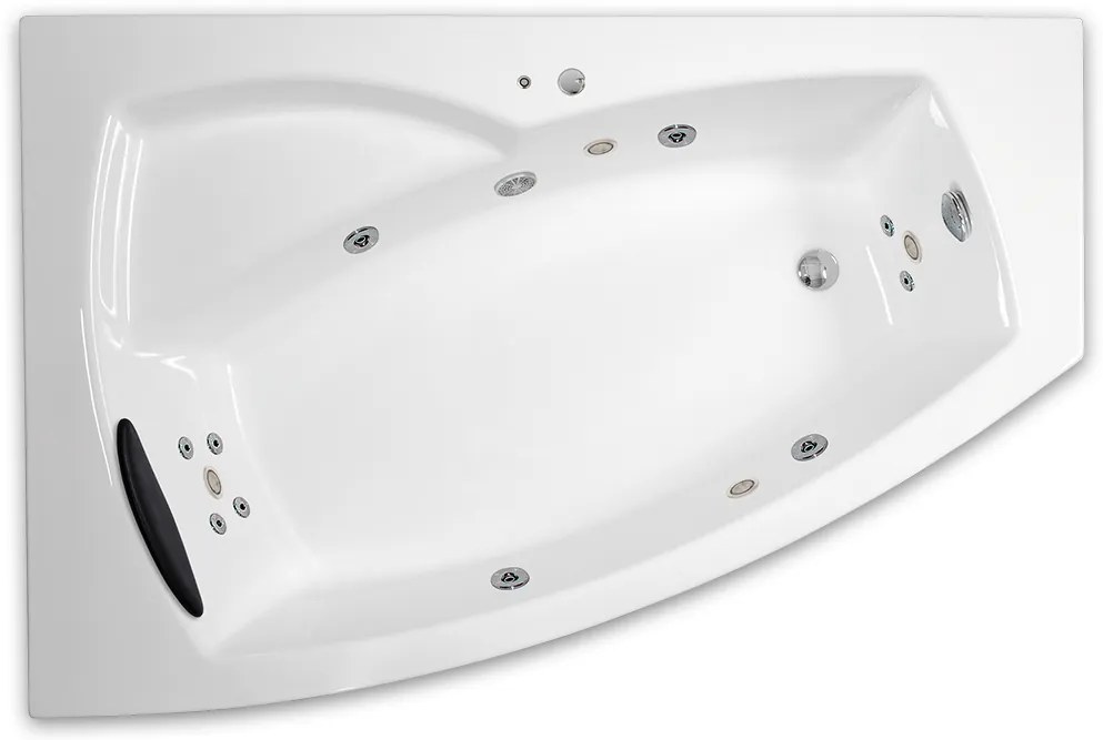 Arttec Thaleila Surf 160 x 105 cm + chromo vana hydromasážní akrylátová levá PAN04403