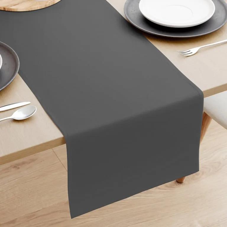 Goldea bavlněný běhoun na stůl - tmavě šedý 20x120 cm