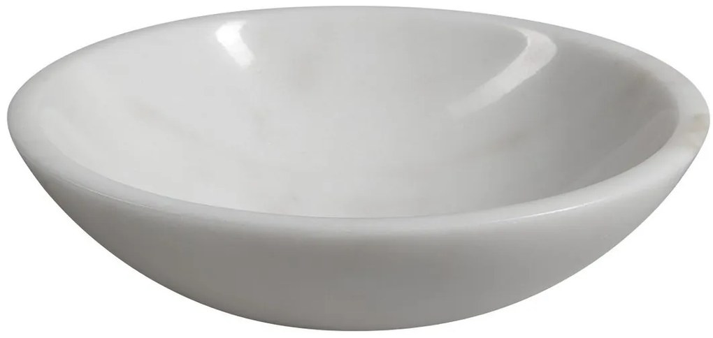 Sapho, BLOK kamenné umyvadlo průměr 40cm, bílý mramor, leštěný, 2401-34