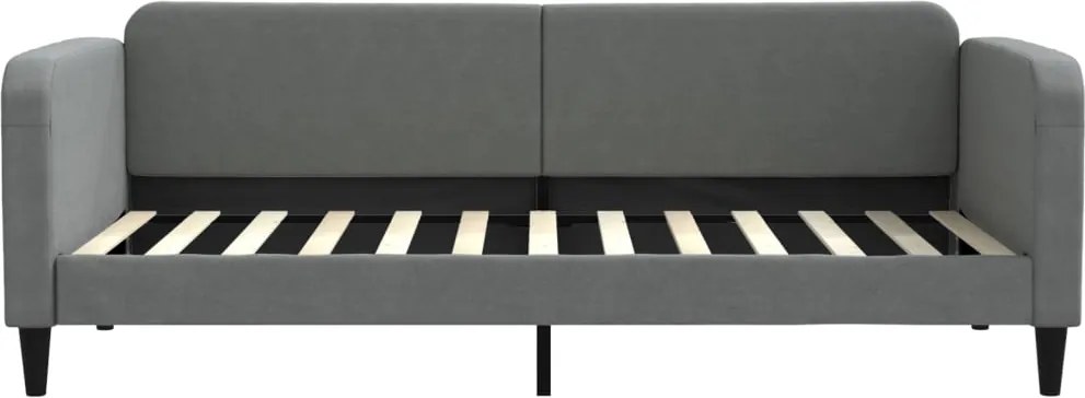 Válenda s matrací tmavě šedá 90 x 200 cm textil 3196799