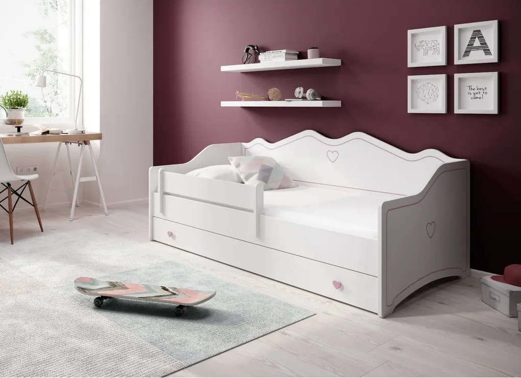 ADRK Furniture Postel s matracem EMKA Pink 160x80 ADRK-CH-EMK-1680-WP