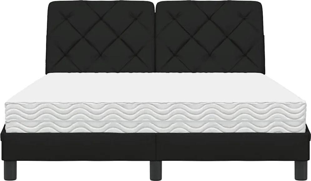 Postel s matrací černá 120 x 200 cm textil 3310729