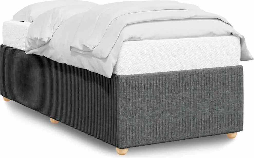 Rám postele bez matrace tmavě šedá 80 x 200 cm textil 3284894