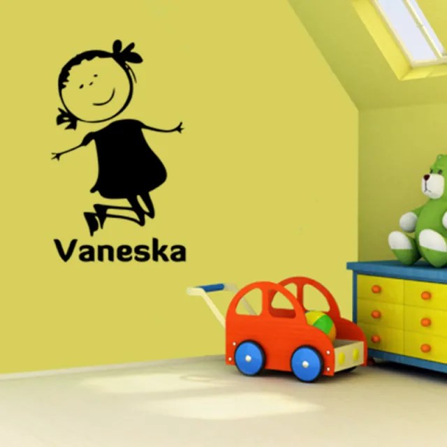 Samolepka Holčička ve výskoku 1