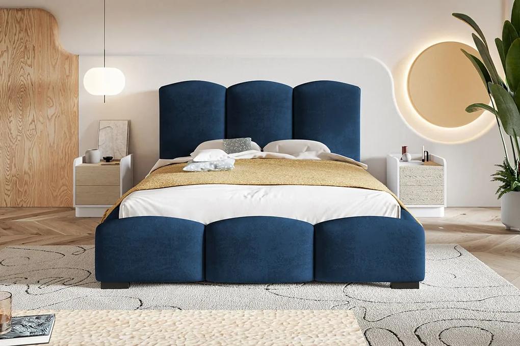 Čalouněná postel Parisa 180x200 cm Barva: Modrá - Kronos 09
