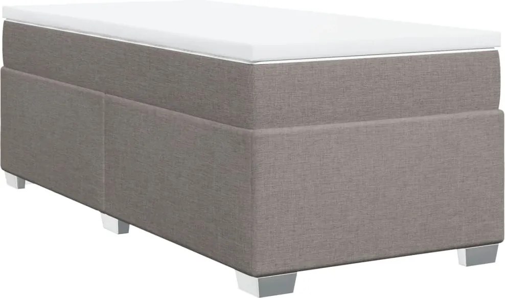 Box spring postel s matrací taupe 80x200 cm textil 3285092