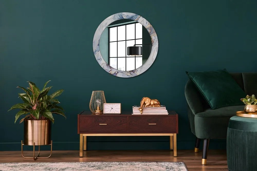 Kulaté dekorativní zrcadlo Abstraktní tekuté umění fi 70 cm