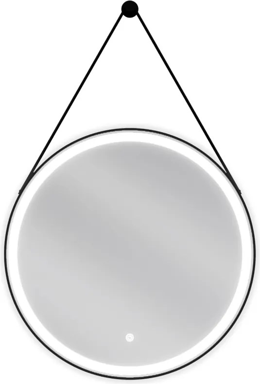 Mexen Reni, LED koupelnové zrcadlo s podsvícením 60x60 cm, 6000K, černý rám, ochrana proti zamlžování, 9812-060-060-611-70