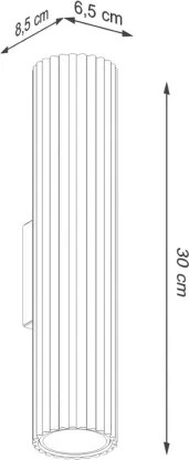 Nástěnné svítidlo SOLLUX KARBON 30 krémová GU10 2x10W bez žárovek SL.1596