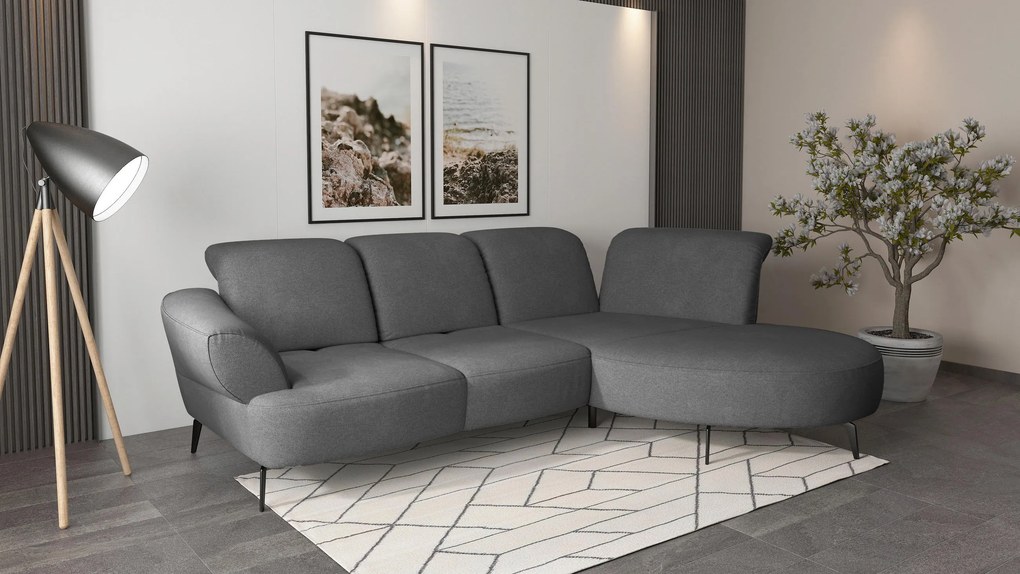 XXXLutz ROHOVÁ SEDAČKA, textil, tmavě šedá Sit & More - Sedací soupravy - 000144013215