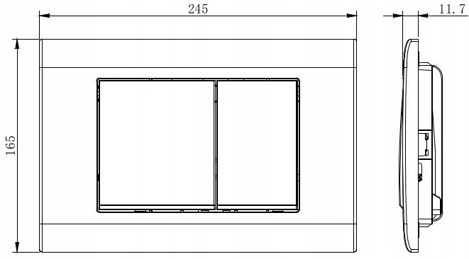 Ovládací tlačítko splachovadla - rose gold zlaté - dvojčinné - plastové - typ A, 600105