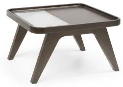 profim Konferenční stůl OCTOBER S2 Deska stolu moření H-6 - buk bělený / mléčné sklo (G1) GALERIE - barva podnože Profim dřevo