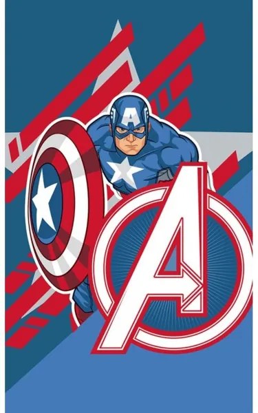 Carbotex Dětský ručník Avengers Kapitán Amerika 30x50 cm