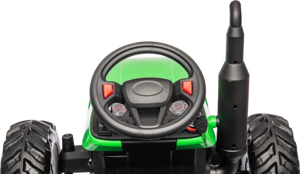 LEAN CARS Akumulátorový traktor HC-306 s přívěsem, světle zelený, 24 V