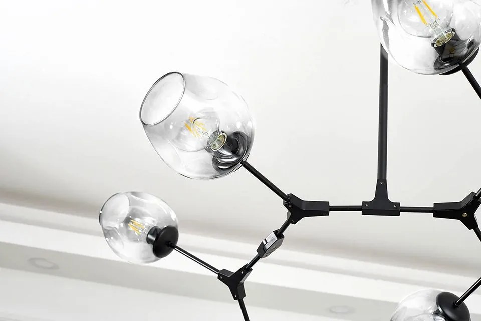 Toolight, stropní svítidlo 7xE27 APP505-7C, černá, OSW-08554