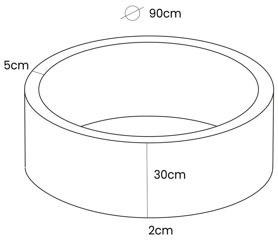 Šedý látkový bazének s míčky ø 90 cm výška 30 cm Montessori – Meowbaby