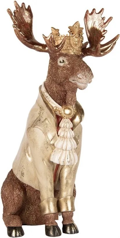 Vánoční figurka Sob ve slavnostní uniformě a korunce - 36*40*63 cm