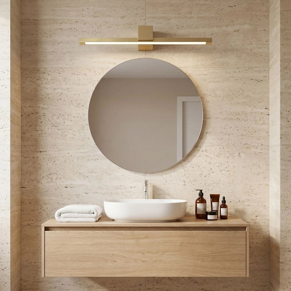 Toolight Rea, Koupelnové nástěnné LED svítidlo SWE047-1W 60cm GOLD BRUSH, OSW-20147