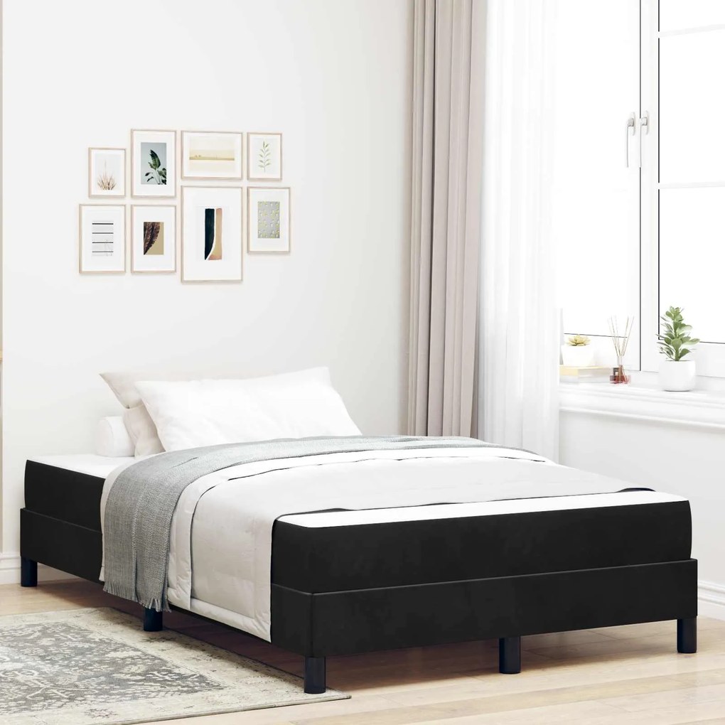 Postel s boxspringem s matrací Černá 120 x 190 cm textil 3398679
