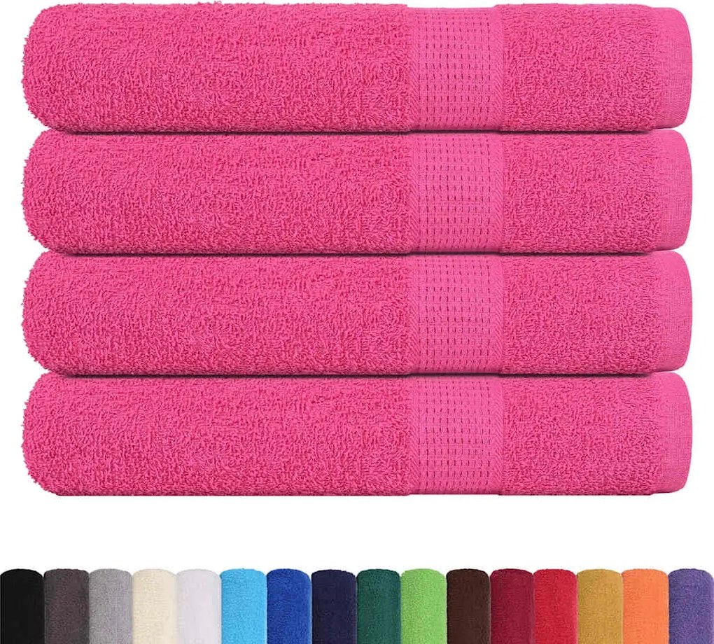 Ručníky FROGN 4 ks růžové 100x200 cm 360 g/m² 137059