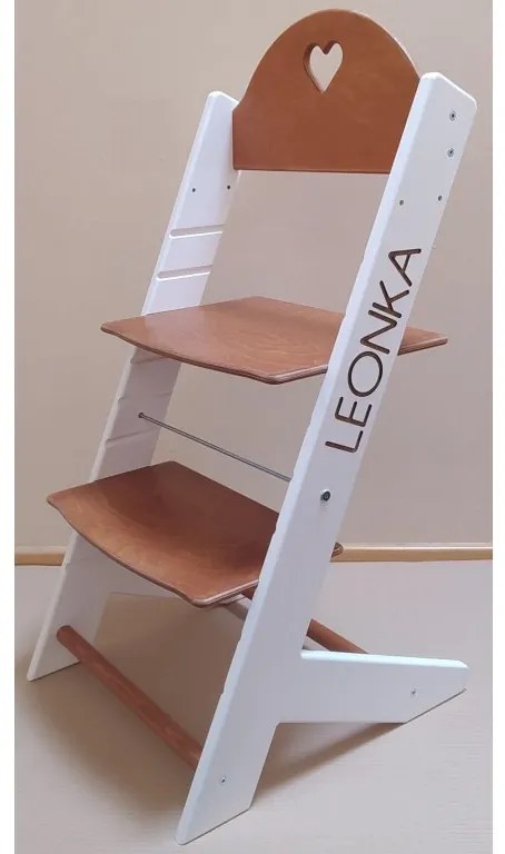 Lucas Wood Style rostoucí židle MIXLE -  bílá/mahagon rostoucí židle MIXLE: bez motivu