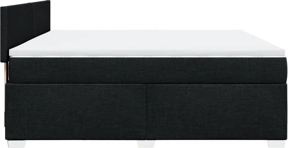 Box spring postel s matrací černá 180x200 cm textil 3285962