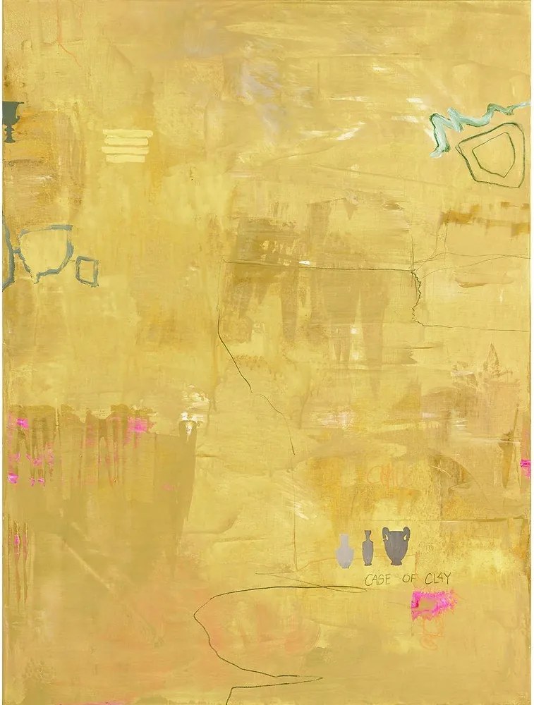 Ručně malovaný obraz na plátně 88x118 cm Yellow Petite – Malerifabrikken