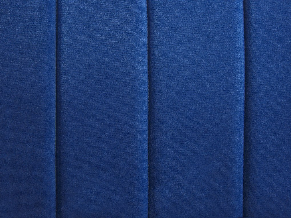 Sametová rohová pohovka modrá  pravostranná TIMRA Beliani