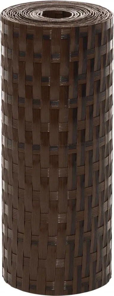Balkonové zástěny 10 ks hnědé a černé 255 x 19 cm polyratan 156315