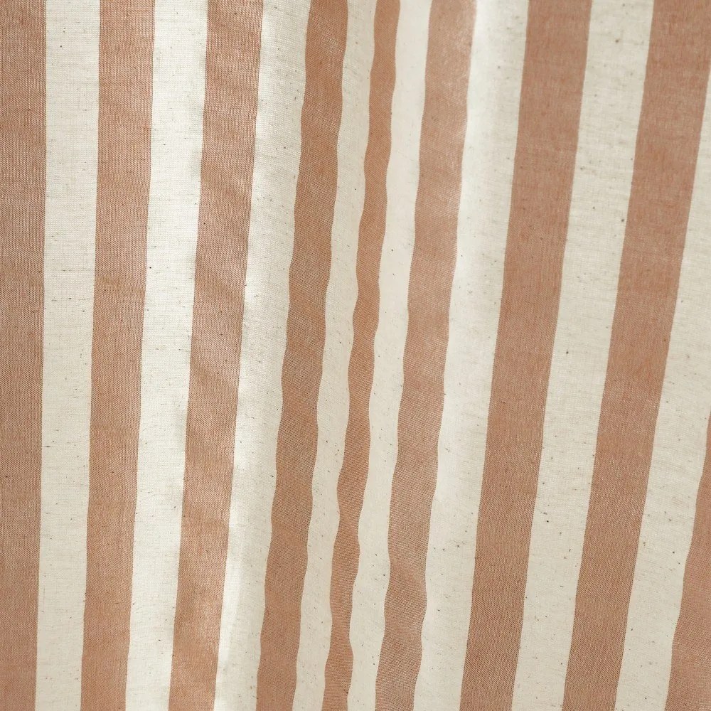 Záclona v terakotové barvě 140x229 cm Zanzibar Stripe – Pineapple Elephant