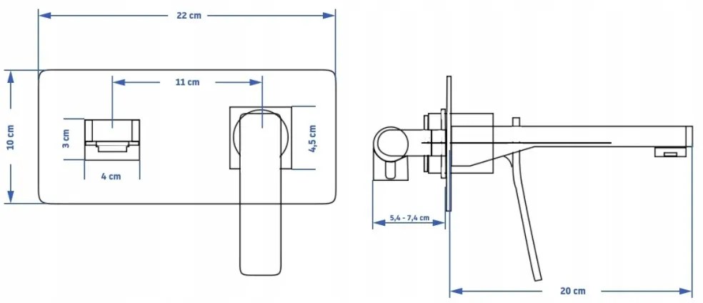 REA Umyvadlová baterie podomítková Sonic Black
