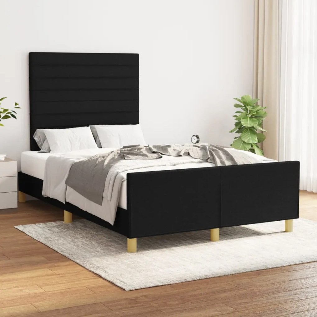 Rám postele bez matrací černá 120x190 cm textil 3270522