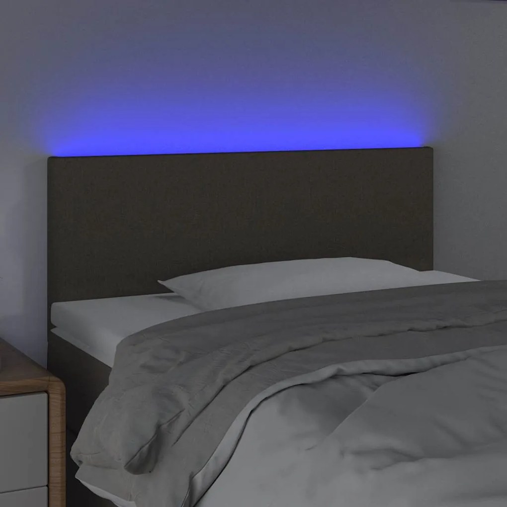 Čelo postele s LED taupe 100x5x78/88 cm textil 3121326