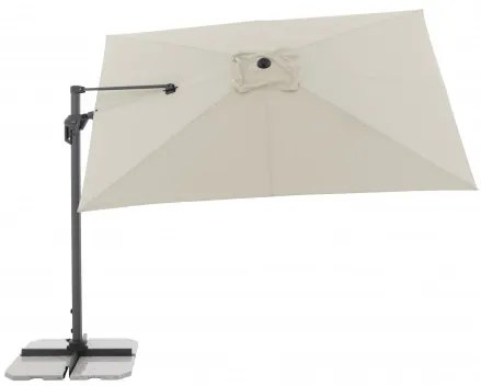 Moderní slunečník s boční nohou Doppler ACTIVE 310 x 210 cm - přírodní (slonovinová kost)