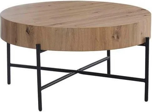 XXXLutz KONFERENČNÍ STOLEK, černá, dub artisan, kov, kompozitní dřevo, 80/80/42 cm Boxxx - Konferenční stolky - 000572042701