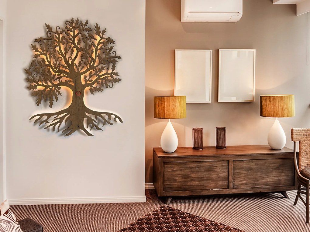Li-Go "Dub" světelný strom s baterií a pohybovým čidlem 90x110cm provedení povrchu: dub