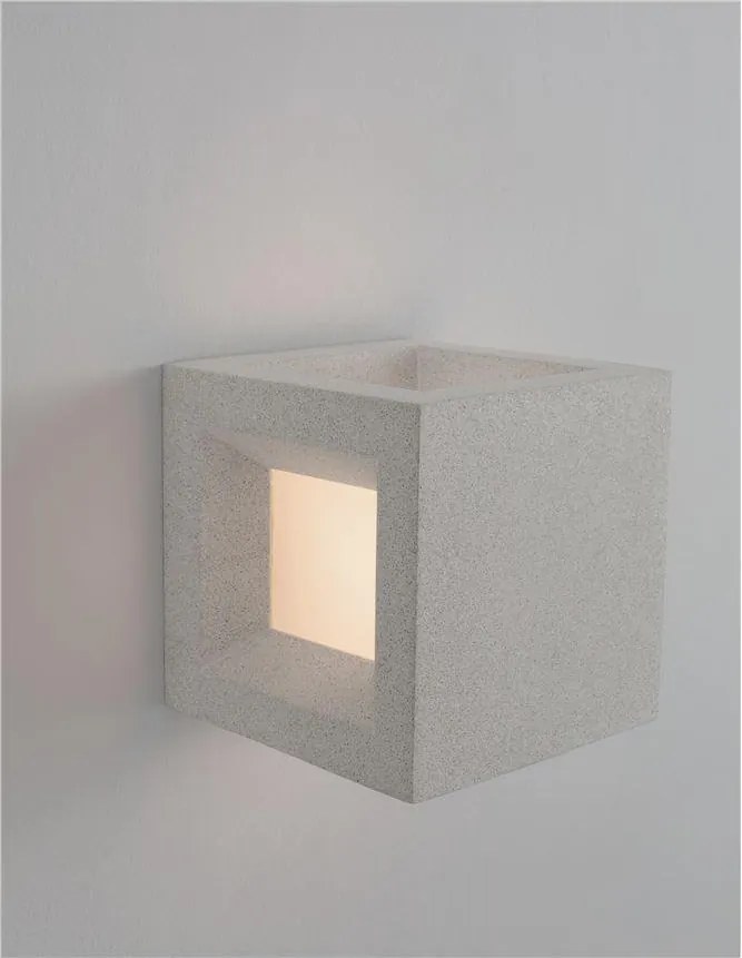 NV 9762162 Venkovní nástěnné svítidlo CASTRO bílý pískovec a akryl E27 1x12W bez žárovky 100-240V IP65 - NOVA LUCE