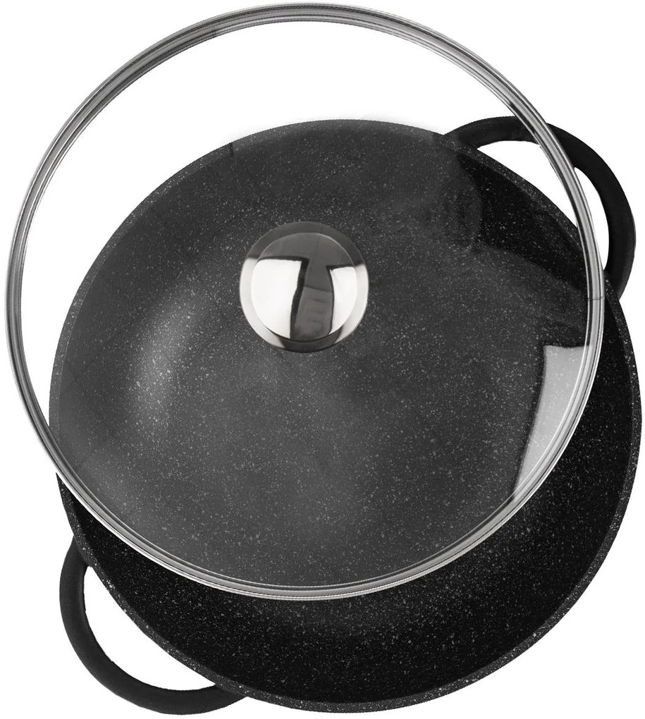 Pánev wok orion grande pánev wok pr. 32 cm skleněná poklice